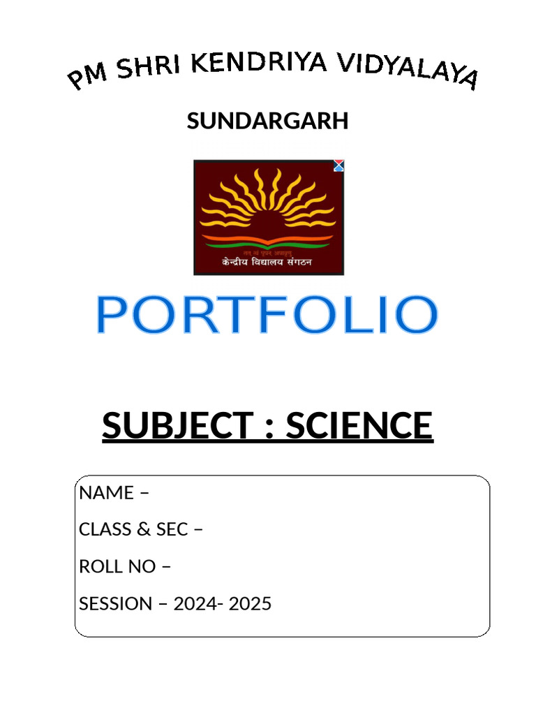 Portfolio(Science) 1 | PDF