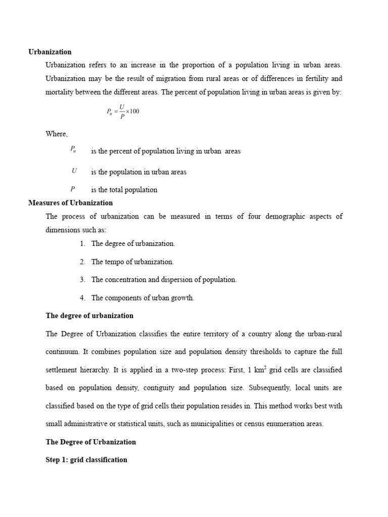 Urbanization and Migration.docx | PDF | Average | Human Migration