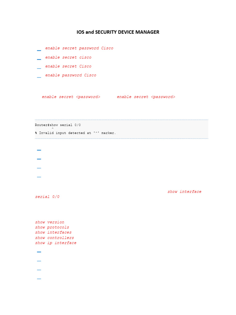 Ios and Security Device Manager | PDF | Router (Computing) | Computer ...