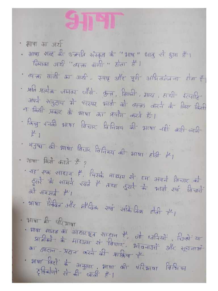Hindi Notes | PDF