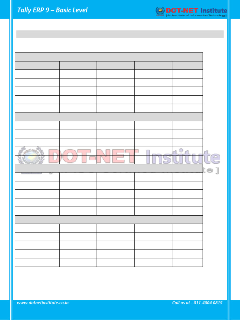 Tally ERP 9 Basic Level Stock & Vouchers | PDF | Personal Computers ...