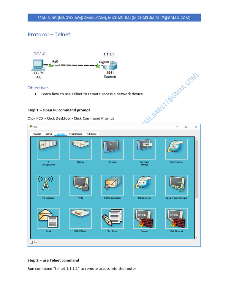 1.Workbook+Protocol+Telnet | PDF