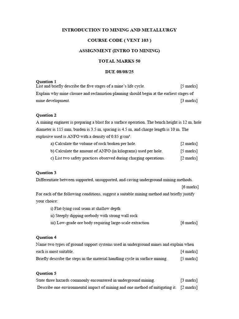 Mining Life Cycle and Methods Overview | PDF