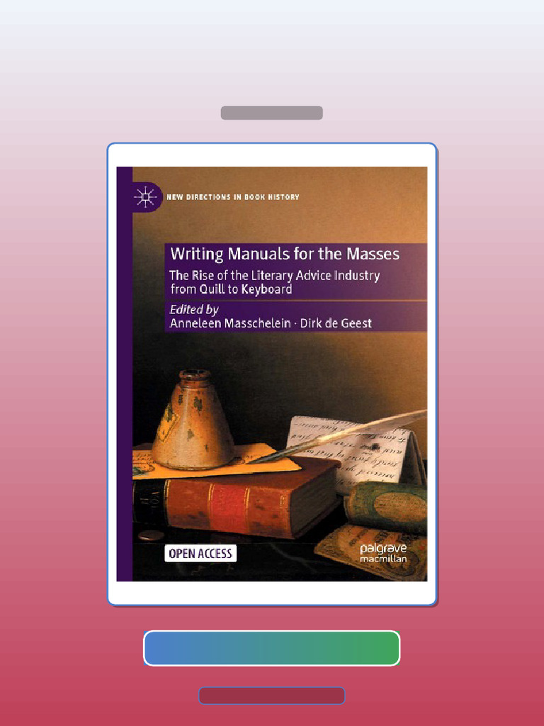 Test Bank for Writing Manuals for the Masses the Rise of the Literary ...