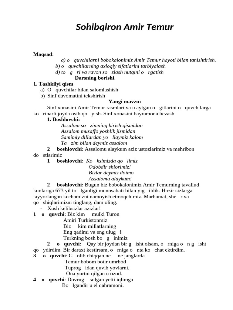 Senarii Dars Bekzot (2) | PDF