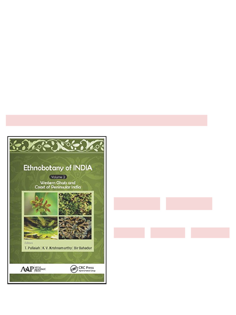 (Ebook) Ethnobotany of India, Volume 2: Western Ghats and West Coast of ...