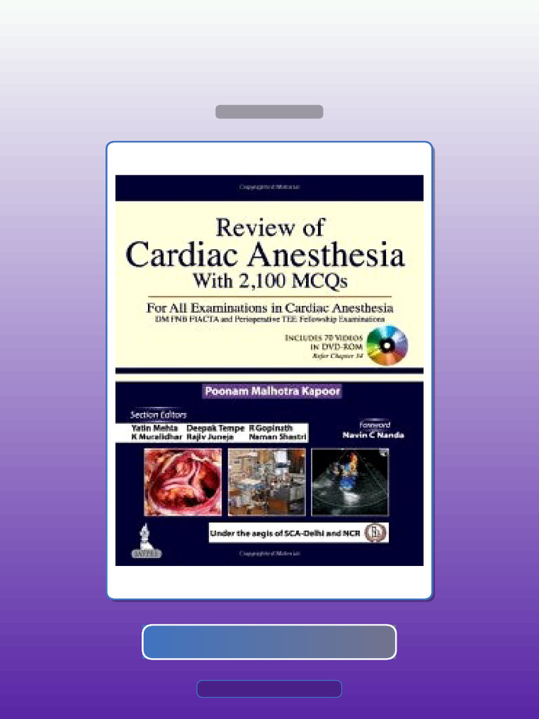 Test Bank for Review of Cardiac Anesthesia With 2100 MCQs | PDF ...