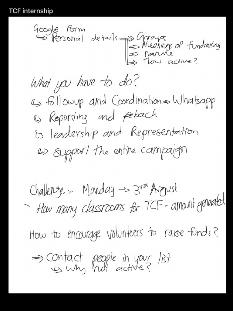 TCF Internship | PDF