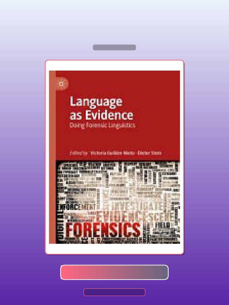 Test Bank for Language as Evidence Doing Forensic Linguistics Victoria ...