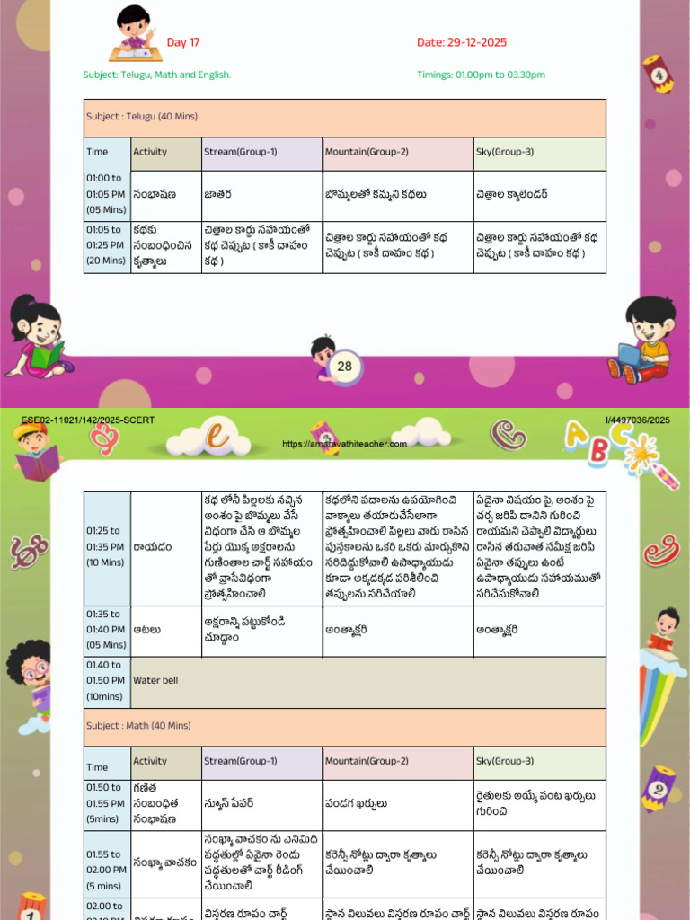 Gfln 3,4,5 Classes 29th Dec Action Plan | PDF | Linguistics | Human ...