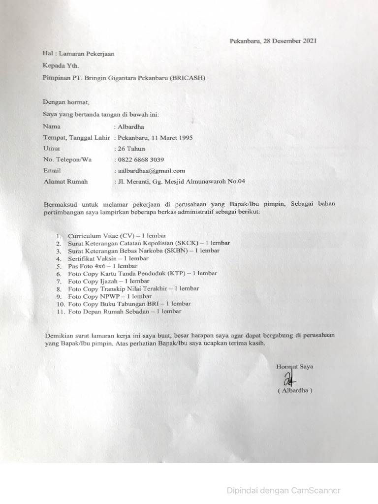 BERKAS ALBARDHA | PDF