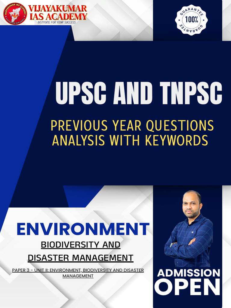 TNPSC Group I and II Mains Environment-biodiversity-And-disaster ...