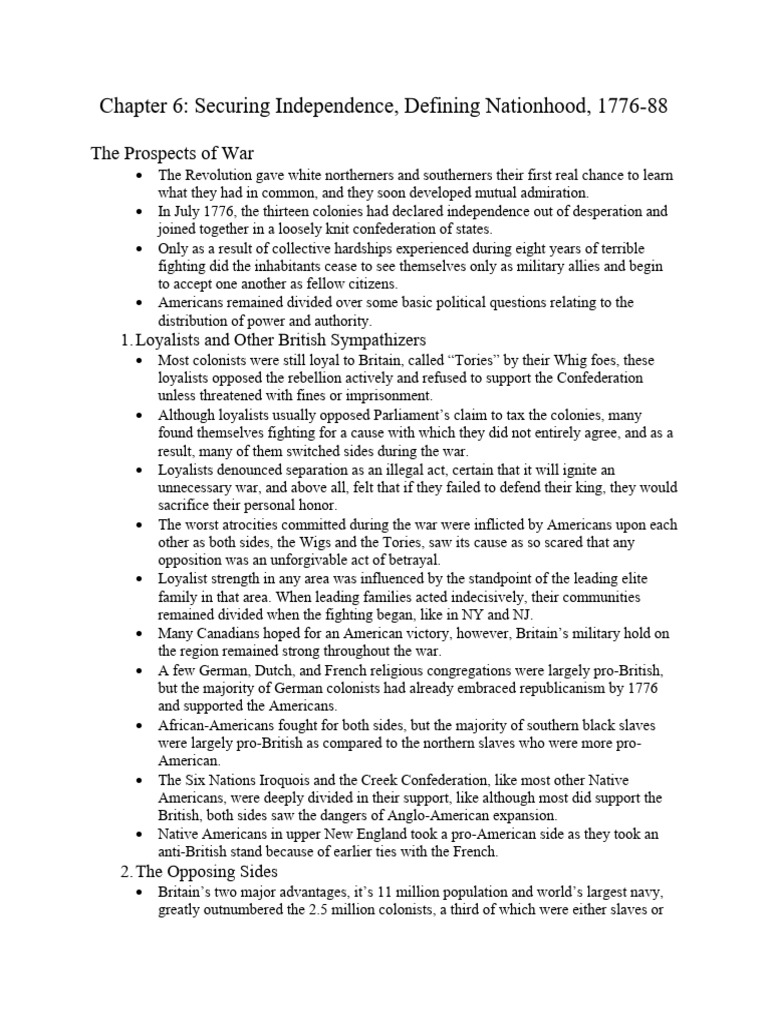 Chapter 006 Outline | PDF | The Federalist Papers | George Washington
