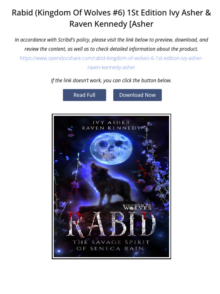 Rabid (Kingdom of Wolves #6) 1st Edition Ivy Asher & Raven Kennedy ...