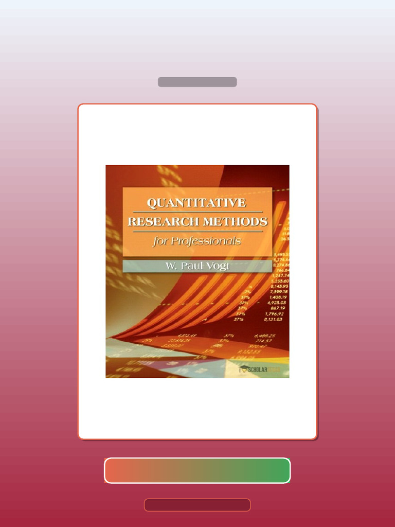 Test Bank for Quantitative Research Methods for Professionals in ...