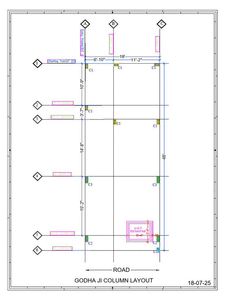 Column Layout Vinayka Ji 18-07-25_250929_162541 | PDF | Structural Engineering | Building ...