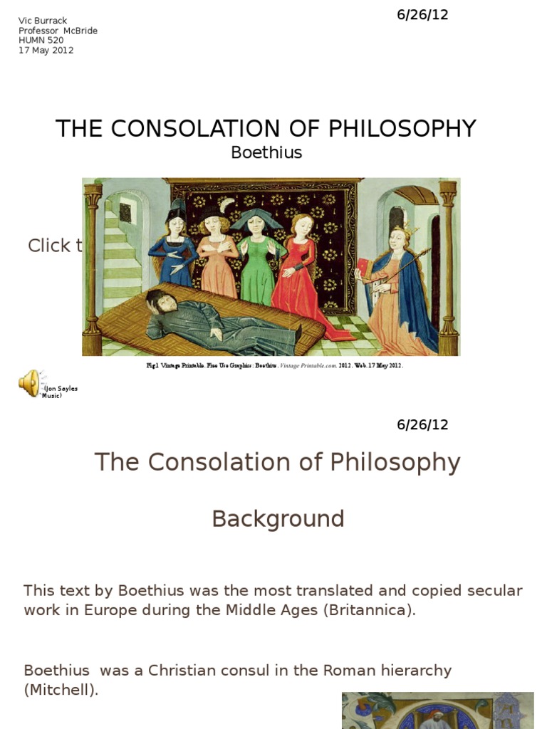 My Presentation of The Consolation of Philosophy | PDF