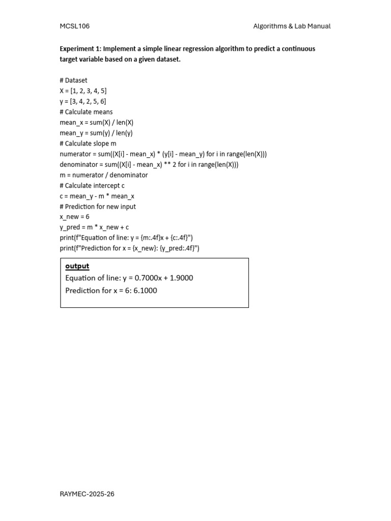 Lab Manual | PDF | Learning | Multivariate Statistics
