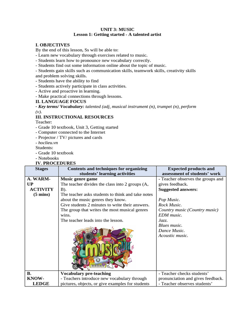 Unit3 Getting Started Grade 10 | PDF | Skill | Vocabulary