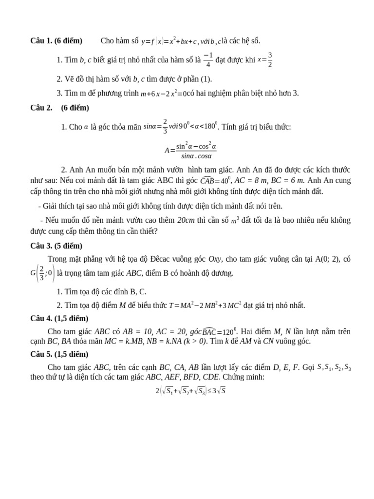 Đề Thi - Biểu Điểm HSG Khối 10 -Toán _KNTT - 2023_2 | PDF