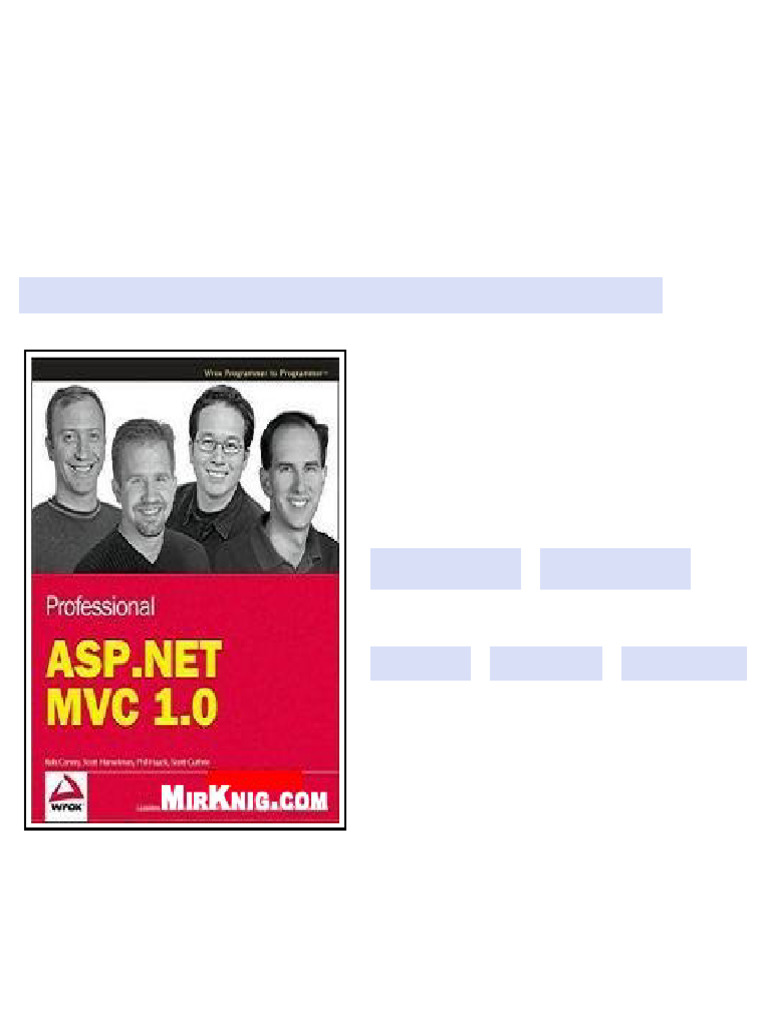 (Ebook) Professional ASP.NET MVC 1.0 by Rob Conery, Scott Hanselman ...