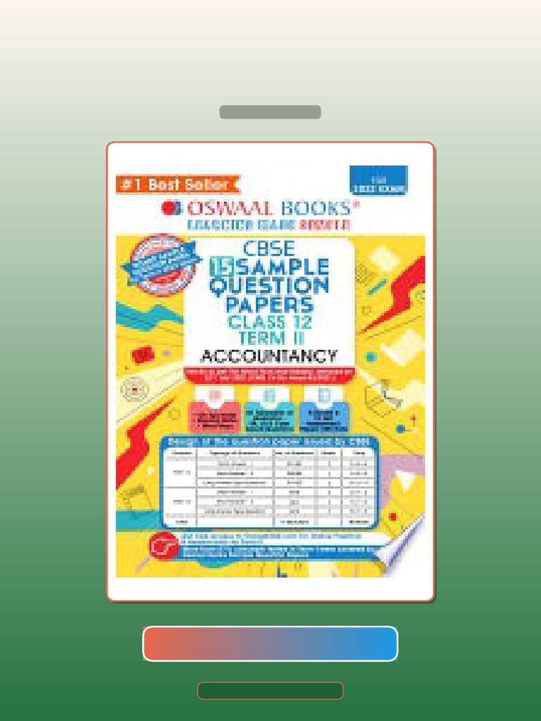 Test Bank for Oswaal CBSE Sample Question Papers for Term2 Class 12 ...