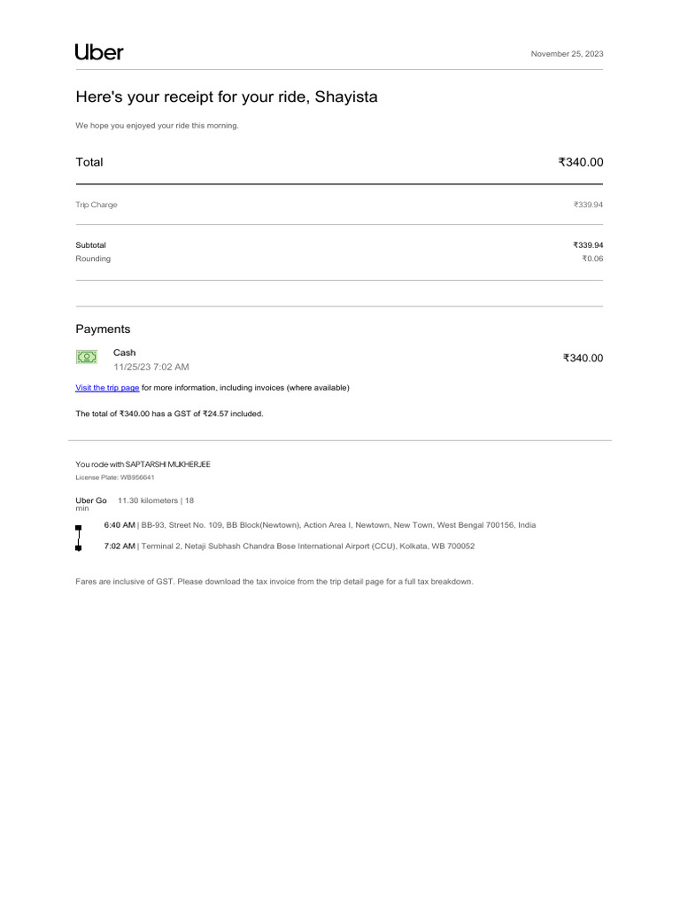 Uber Receipt -25 | PDF