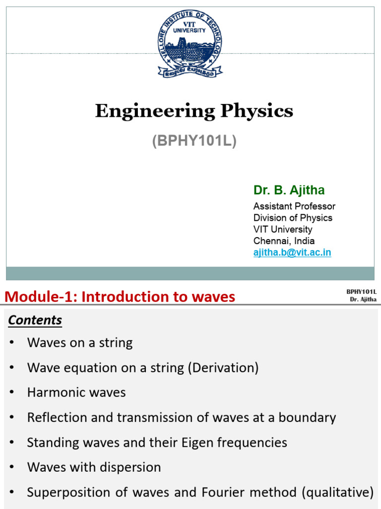 Introduction to Waves in Physics | PDF | Waves | Frequency