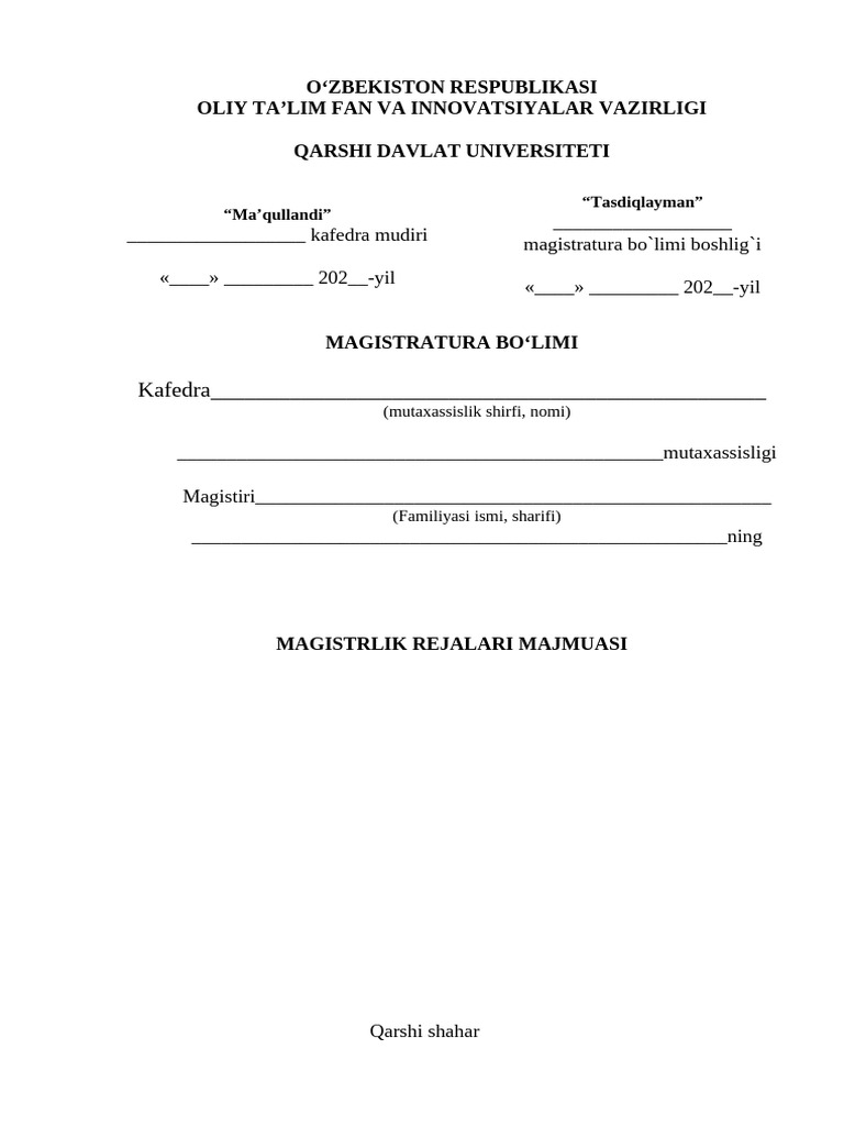 Shaxsiy Kalendar Ish Reja | PDF