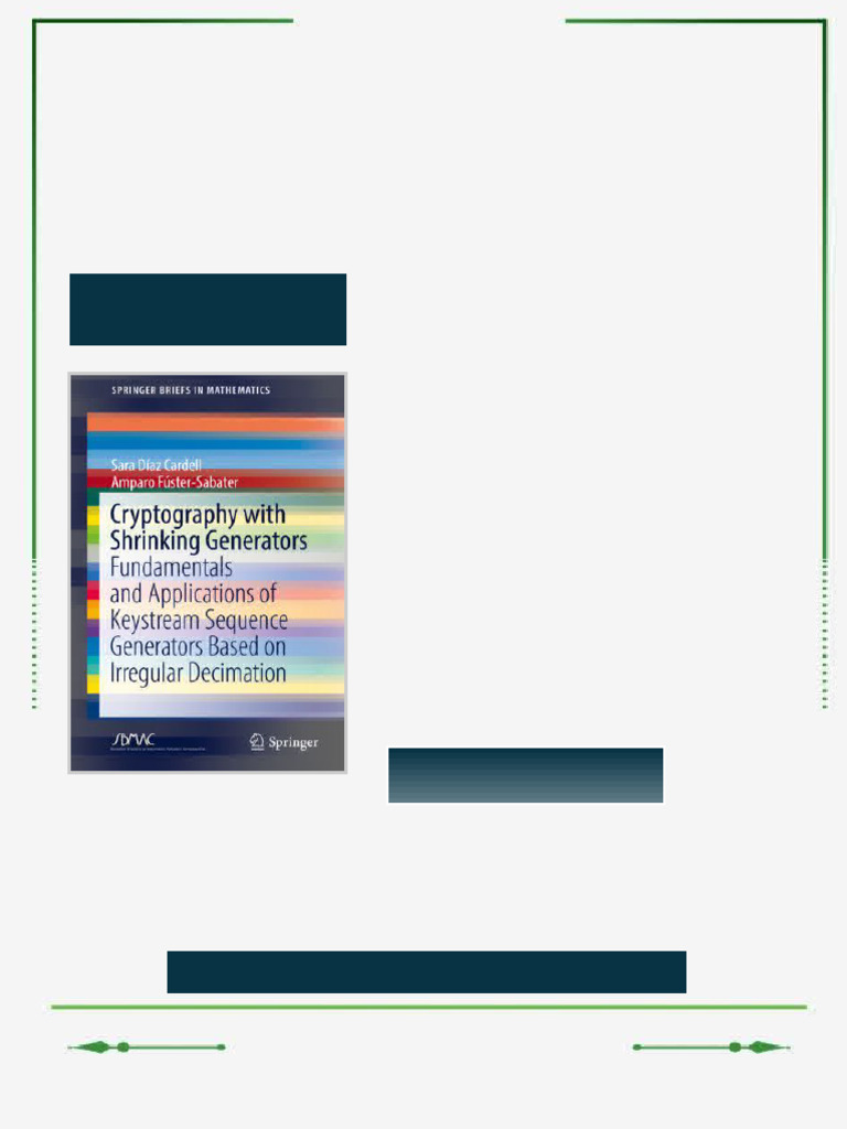 Cryptography with Shrinking Generators Fundamentals and Applications of ...