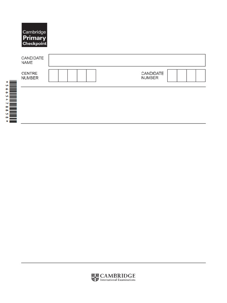 Cambridge Primary Checkpoint English Exam | PDF