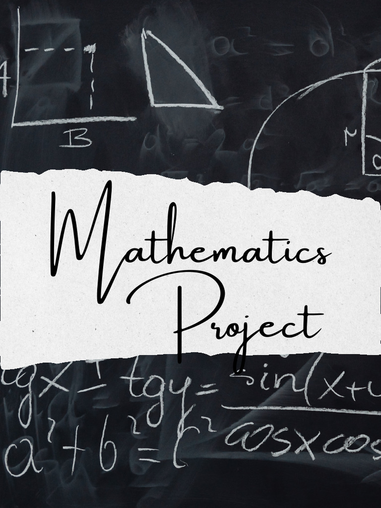 Black and White Simple Mathematics Notebook Cover Document A4 | PDF