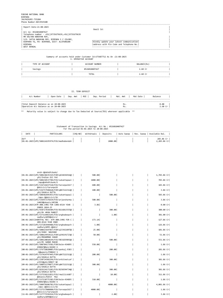 Statement Punjab | PDF