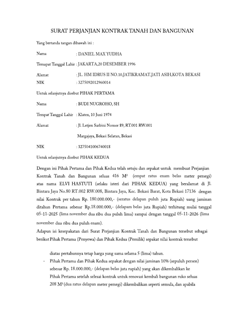 Data Pribadi Daniel Max Yudha | PDF