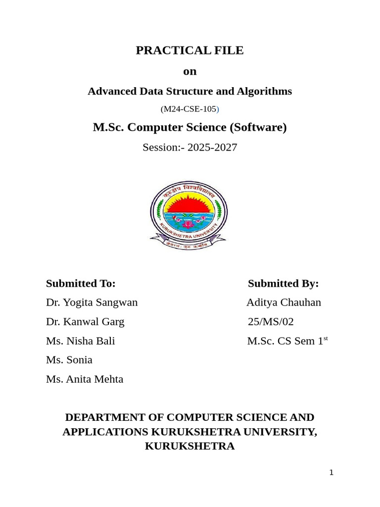 Data Structure Practical File | PDF | Pointer (Computer Programming) | Computer Programming