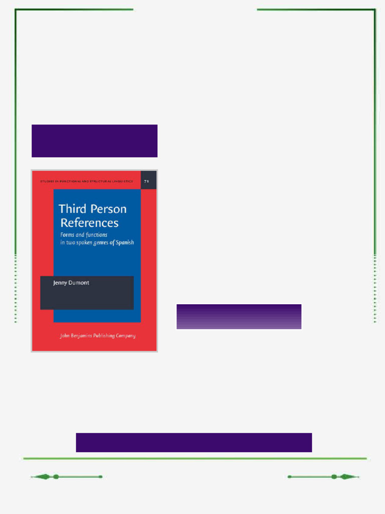 Third Person References Forms and functions in two spoken genres of ...