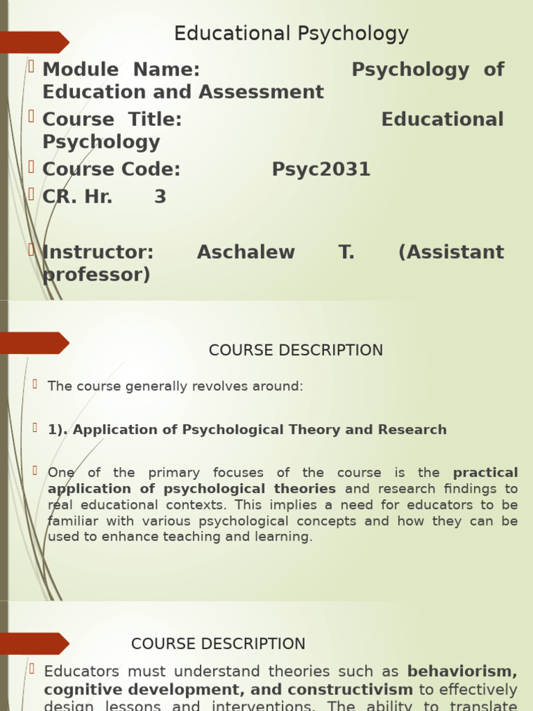 Educational Psychology- Chapter 1-6(2018) (1) | PDF | Educational ...