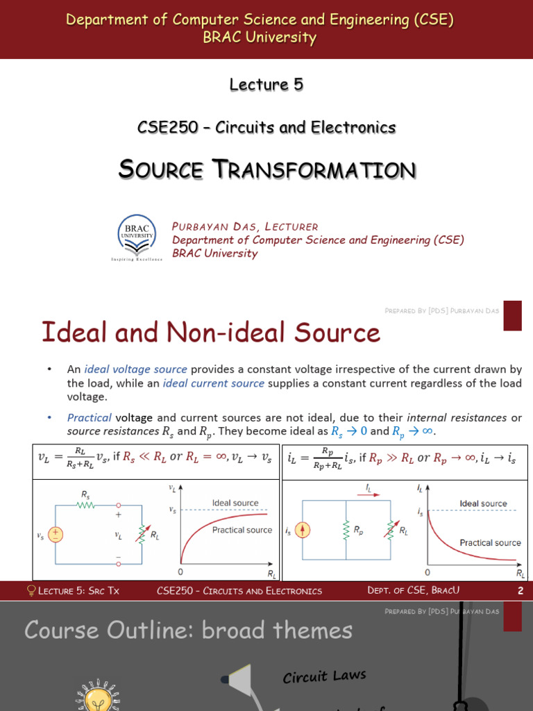Source Transformation in Circuit Analysis | PDF | Electrical Network ...