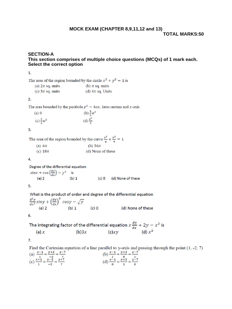 Mock Exam for Chapters 8-13 | PDF