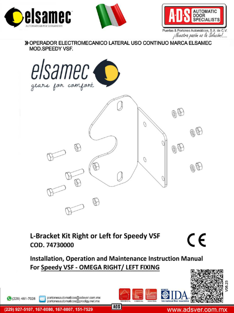 Operador Electromecanico Lateral Uso Continuo Marca Elsamec Mod ...