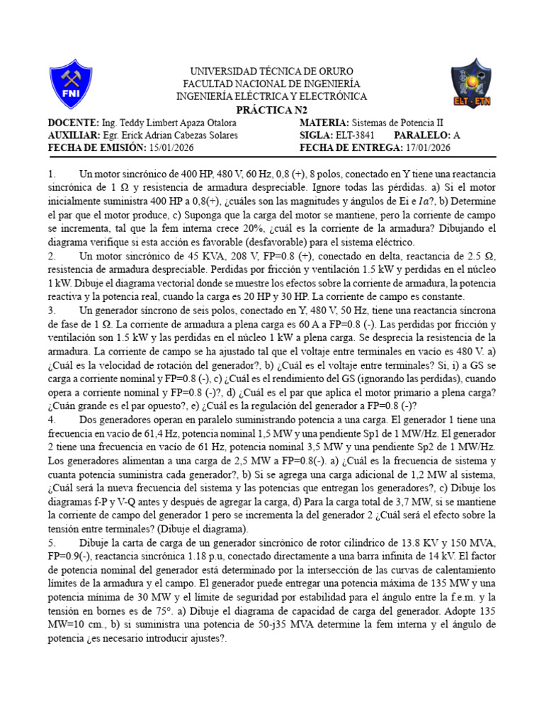 Práctica 2 ELT 3841 a 2V-2026 | PDF