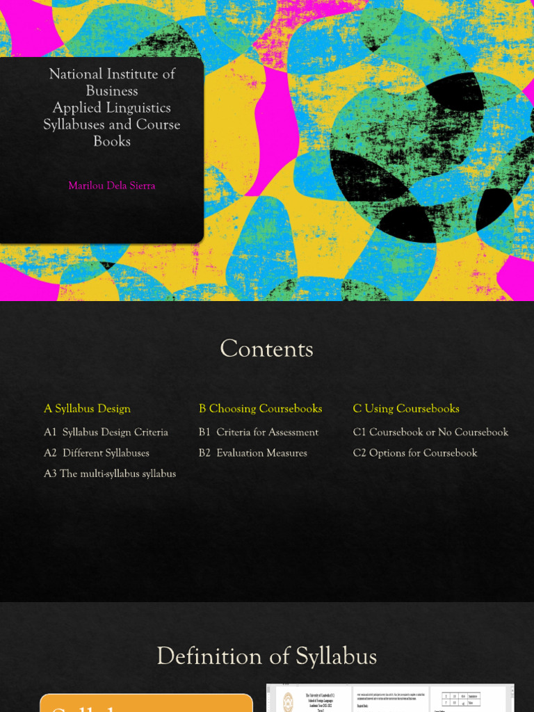 Syllabus Design | PDF