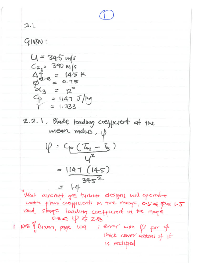 Example_Turbine Stage Design_05 August 2025 | PDF