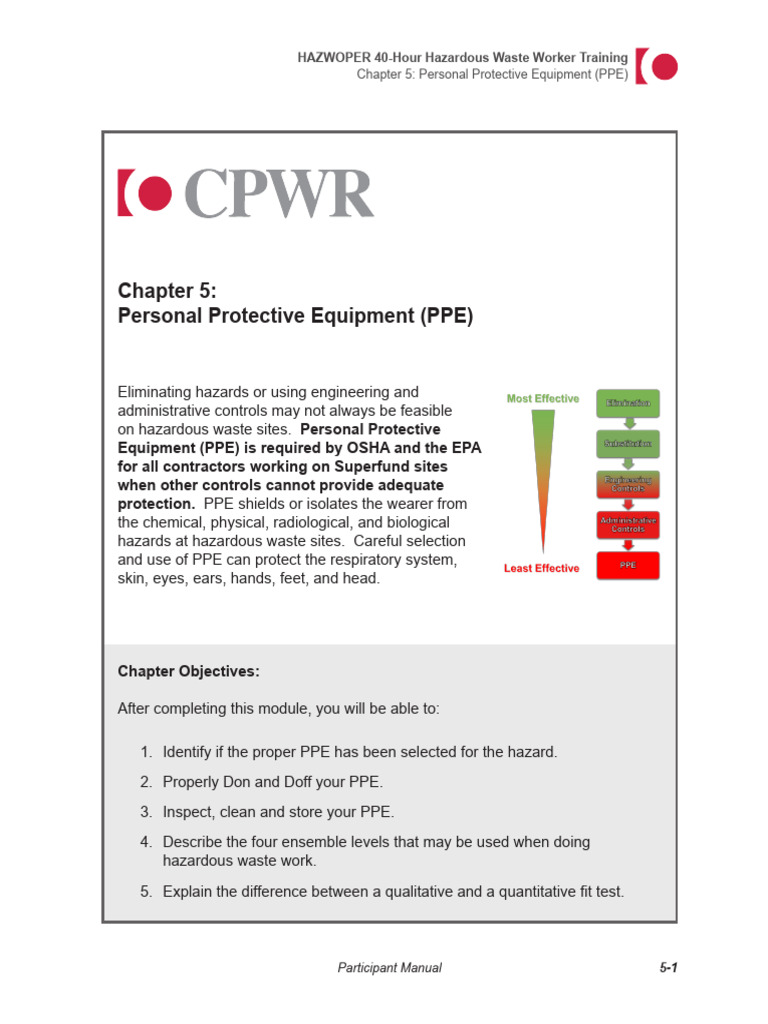 PPE Guidelines for Hazardous Waste Workers | PDF | Personal Protective ...
