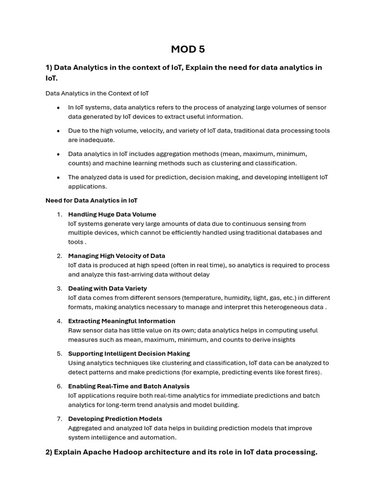MOD 5 iot | PDF | Apache Spark | Apache Hadoop