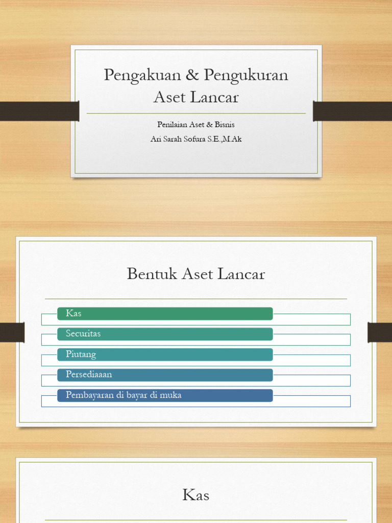 Penilaian Aset & Bisnis - TM 5 - Pengakuan & Pengukuran Aset Lancar | PDF