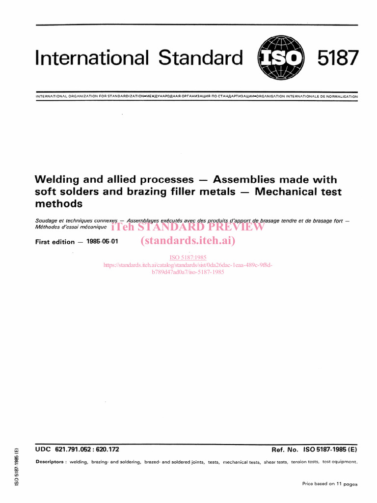 GB-T 11363 (ISO 5187) | PDF | Soldering | Strength Of Materials