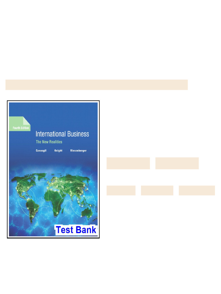 International Business The New Realities 4th Edition Cavusgil Test Bank ...
