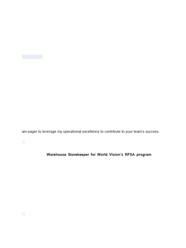 Cashier & Storekeeper Application Letter | PDF | Logistics | Economies