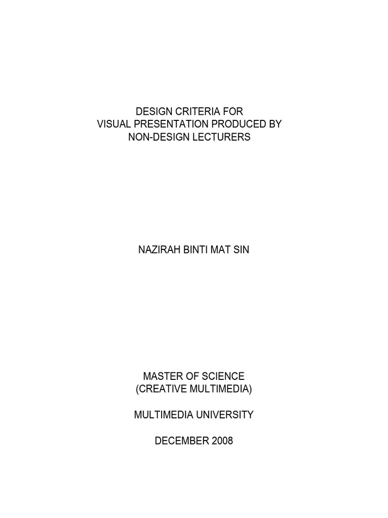 Design Criteria for Visual Presentation | PDF | Typefaces | Serif